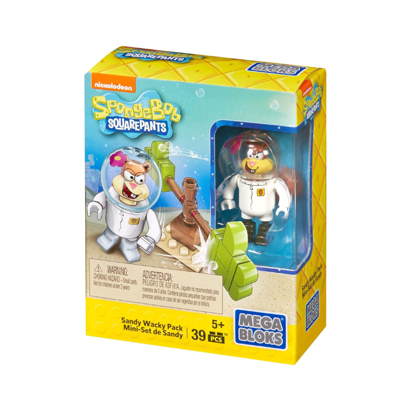 SpongeBob SquarePants Sandy Wacky Building Block Pack - One Quarter