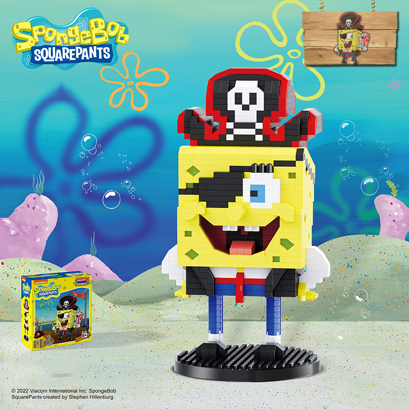 SpongeBob SquarePants Pirate Micro-Diamond Particle Building Block Set ...