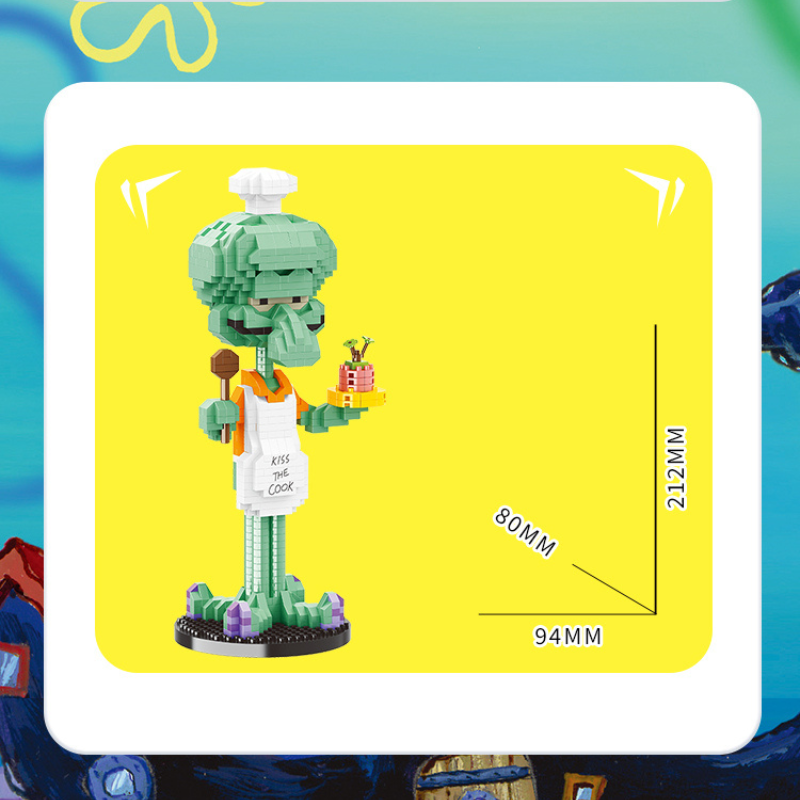 SpongeBob SquarePants Squidward Micro-Diamond Particle Building Block ...