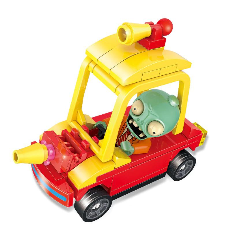 Plants vs. Zombies Toy Car Imp Basic Zombie Pull-Back Building Block ...