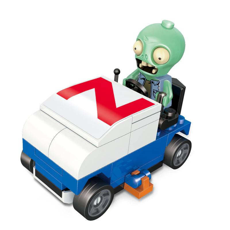 Plants vs. Zombies Zomboni Zamboni Pull-Back Building Block Set - One ...