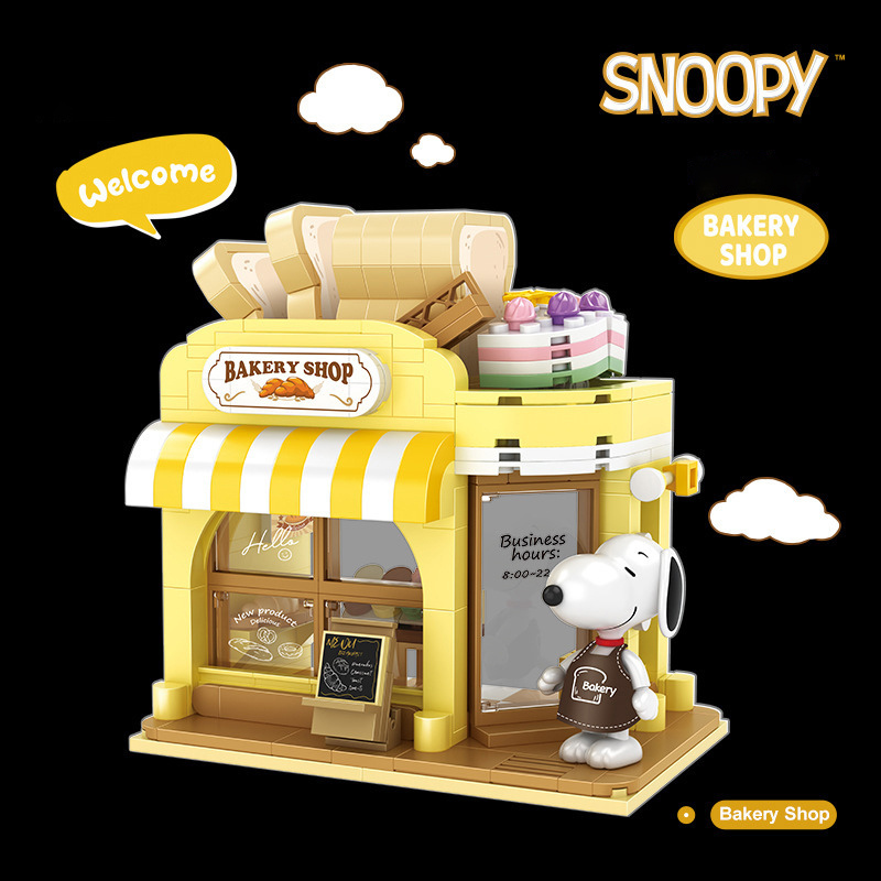 Peanuts® Snoopy Town Tale Bakery Shop Building Block Set - One Quarter