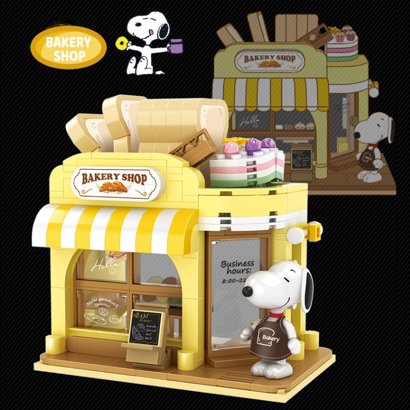 Peanuts® Snoopy Town Tale Bakery Shop Building Block Set - One Quarter