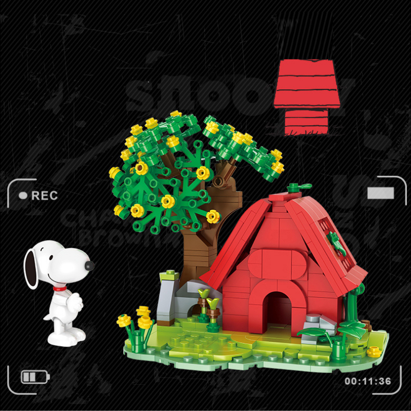Peanuts® Snoopy Town Tale Doghouse Building Block Set - One Quarter