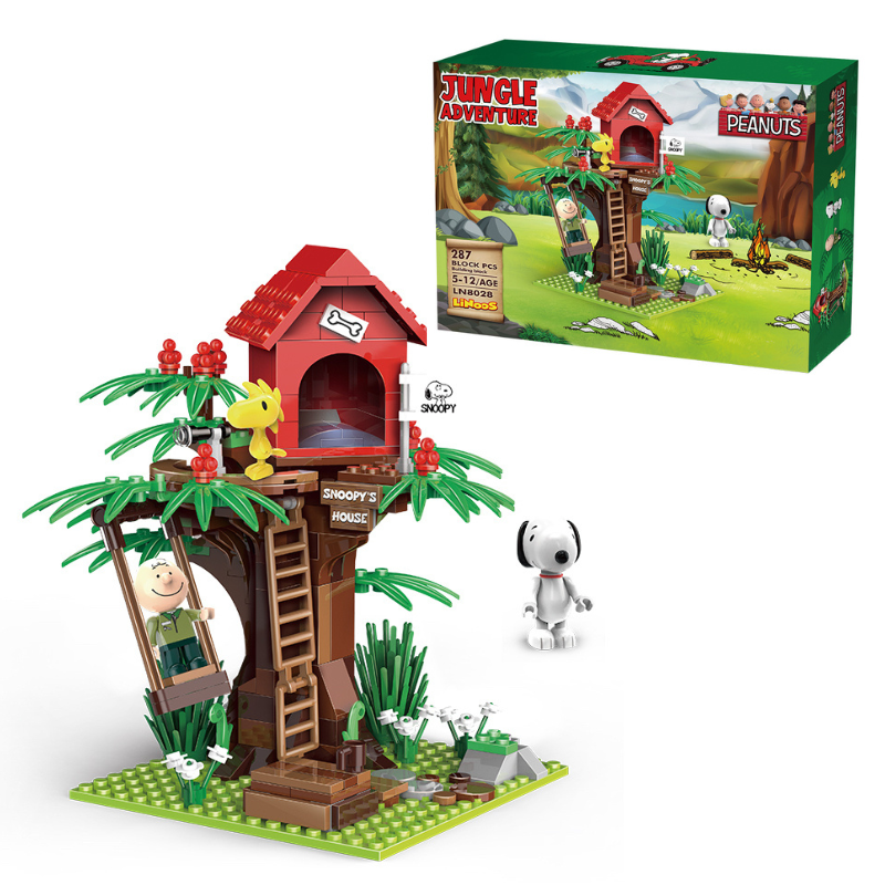 Peanut® Snoopy Jungle Adventure Tree House Building Block Set - One Quarter