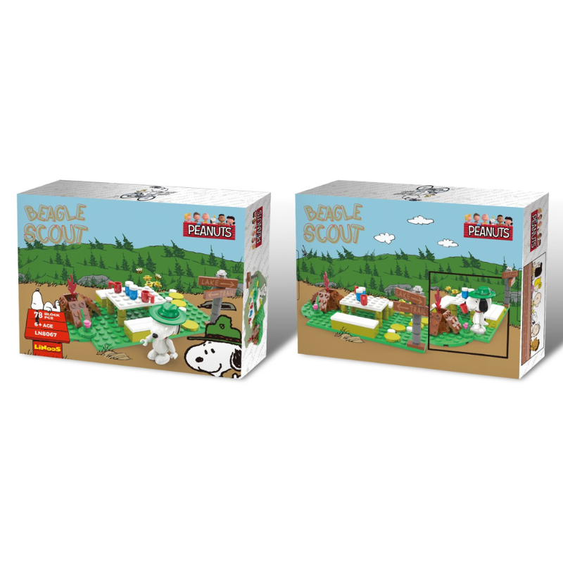 Peanuts® Snoopy Beagle Scout Campfire Building Block Set – One Quarter