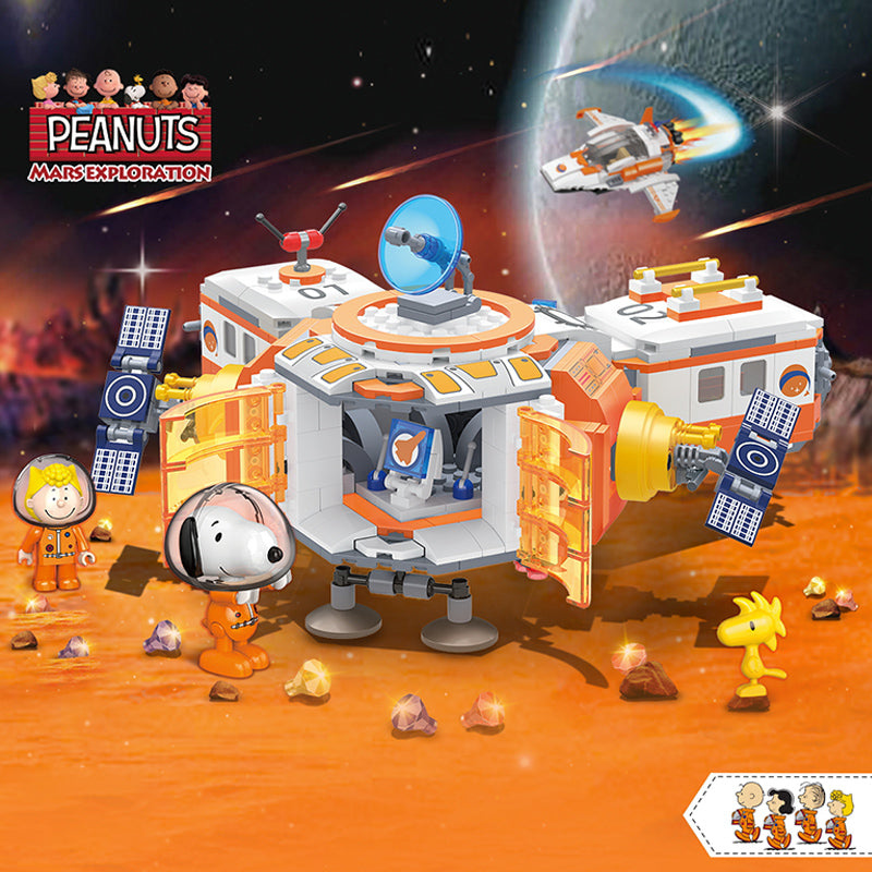 Peanuts® Snoopy Mars Exploration Mars Space Base Building Block Set ...