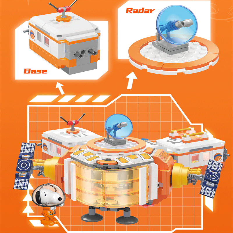 Peanuts® Snoopy Mars Exploration Mars Space Base Building Block Set ...