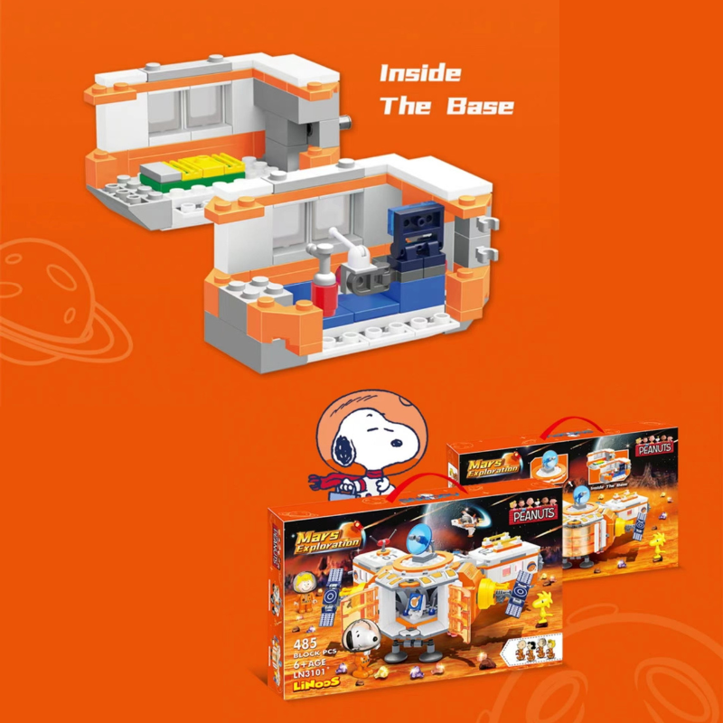 Peanuts® Snoopy Mars Exploration Mars Space Base Building Block Set ...