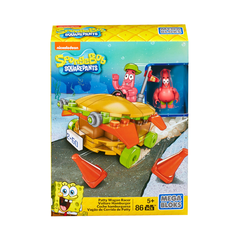 SpongeBob SquarePants Patty Wagon Racer Building Block Set - One Quarter