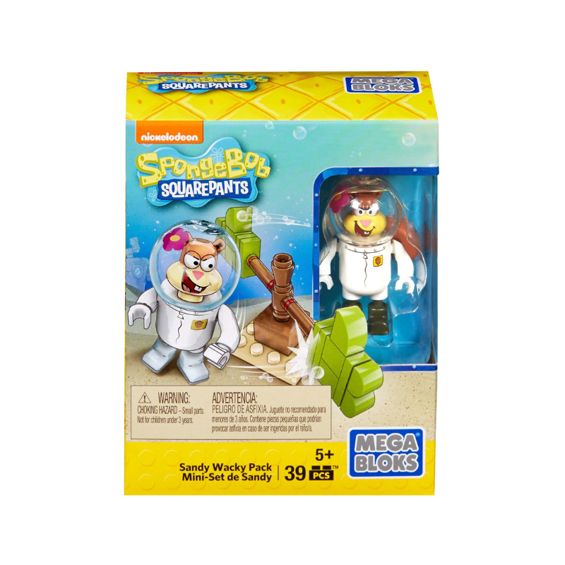 SpongeBob SquarePants Sandy Wacky Building Block Pack - One Quarter