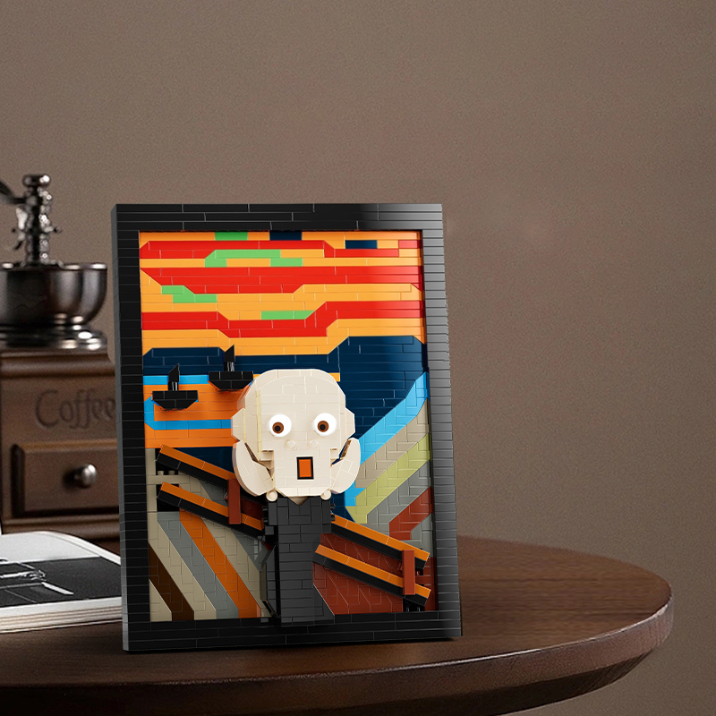 Masterpiece Edvard Munch The Scream Micro-Diamond Particle Building ...