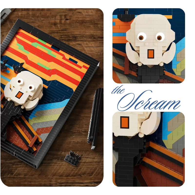 Masterpiece Edvard Munch The Scream Micro-Diamond Particle Building ...