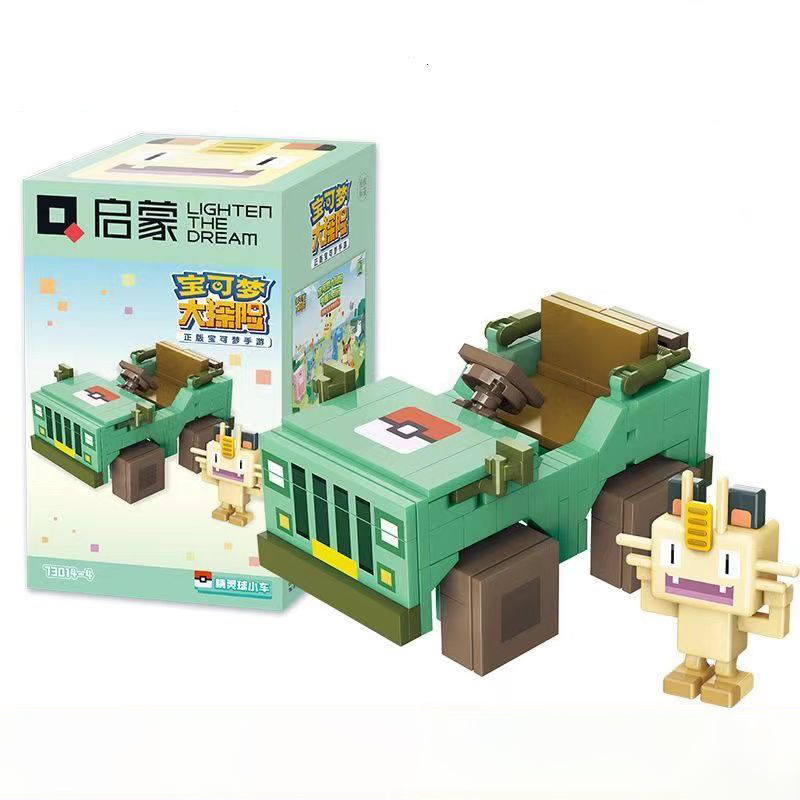Pokémon Quest Meowth and Jeep Building Block Set - One Quarter