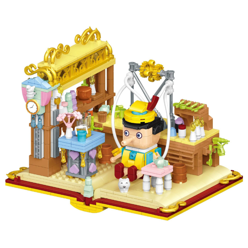 Fairy Tale Storybook The Adventures of Pinocchio Building Block Set ...