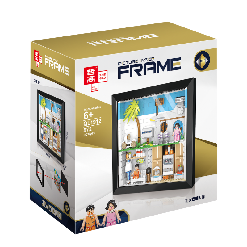 THE FLiNTSTONES The Flintstones House in Photo Frame Building Block Set ...