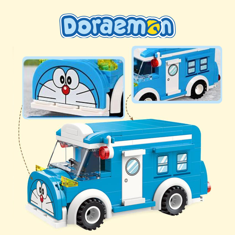 Doraemon Mini Bus Building Block Set - One Quarter